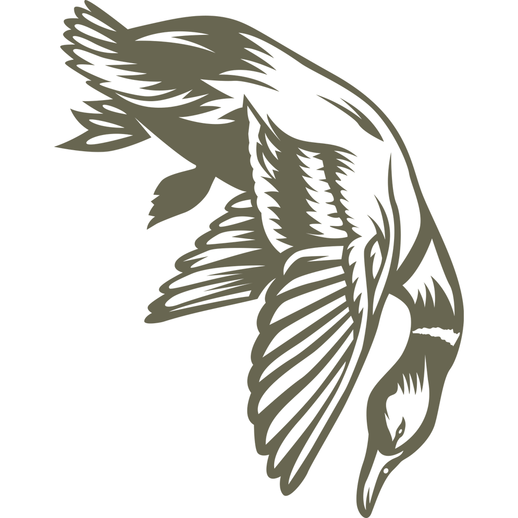 Falling Duck Delrin Leather Stamp