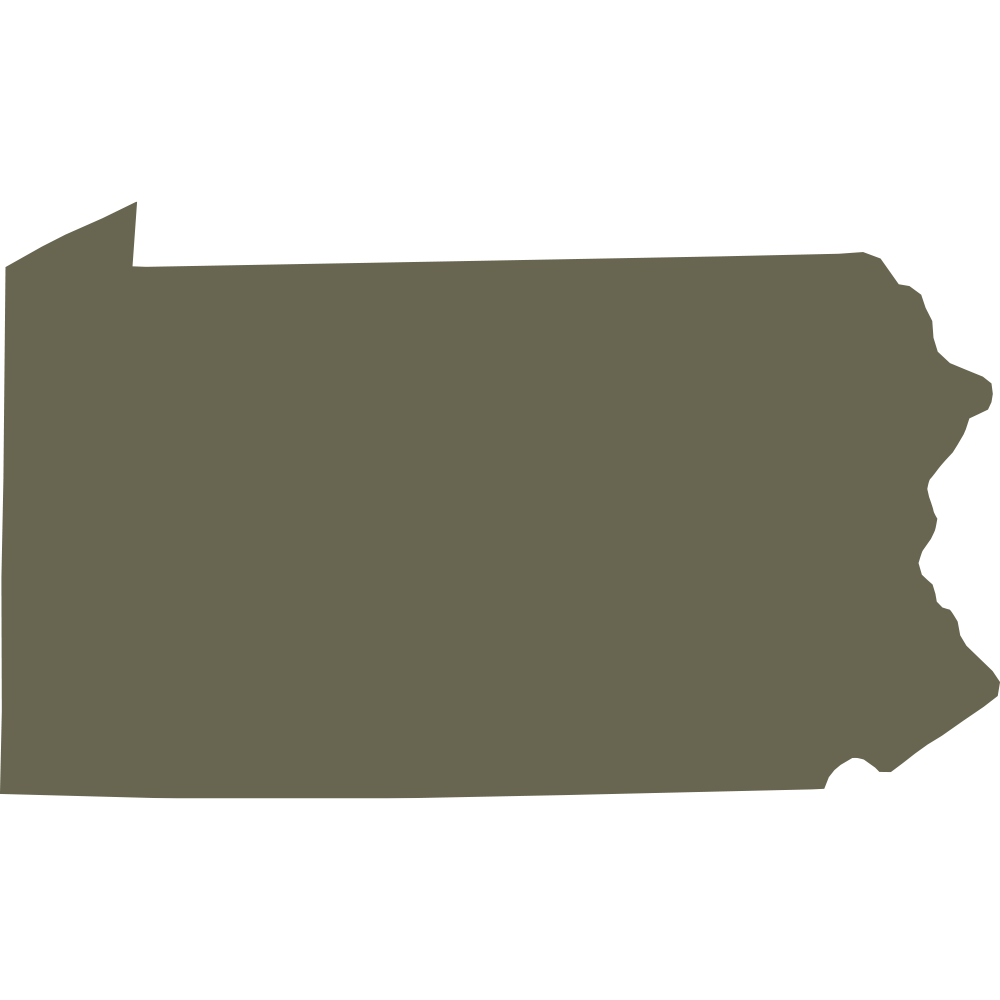 Pennsylvania State Shape Delrin Leather Stamp