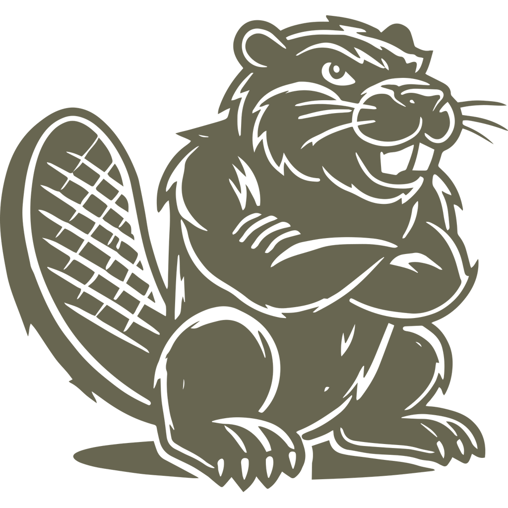 Angry Beaver Delrin Leather Stamp
