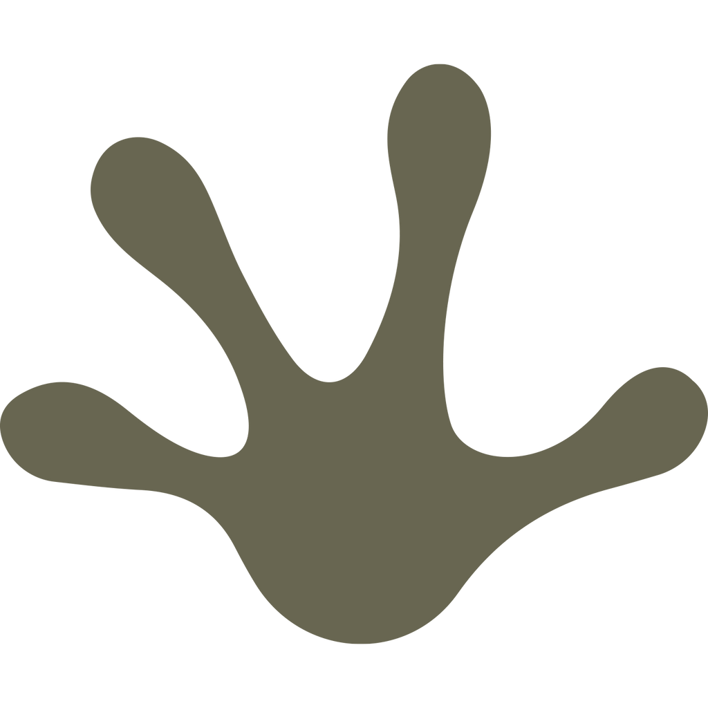 Frog Foot Print Outline Delrin Leather Stamp