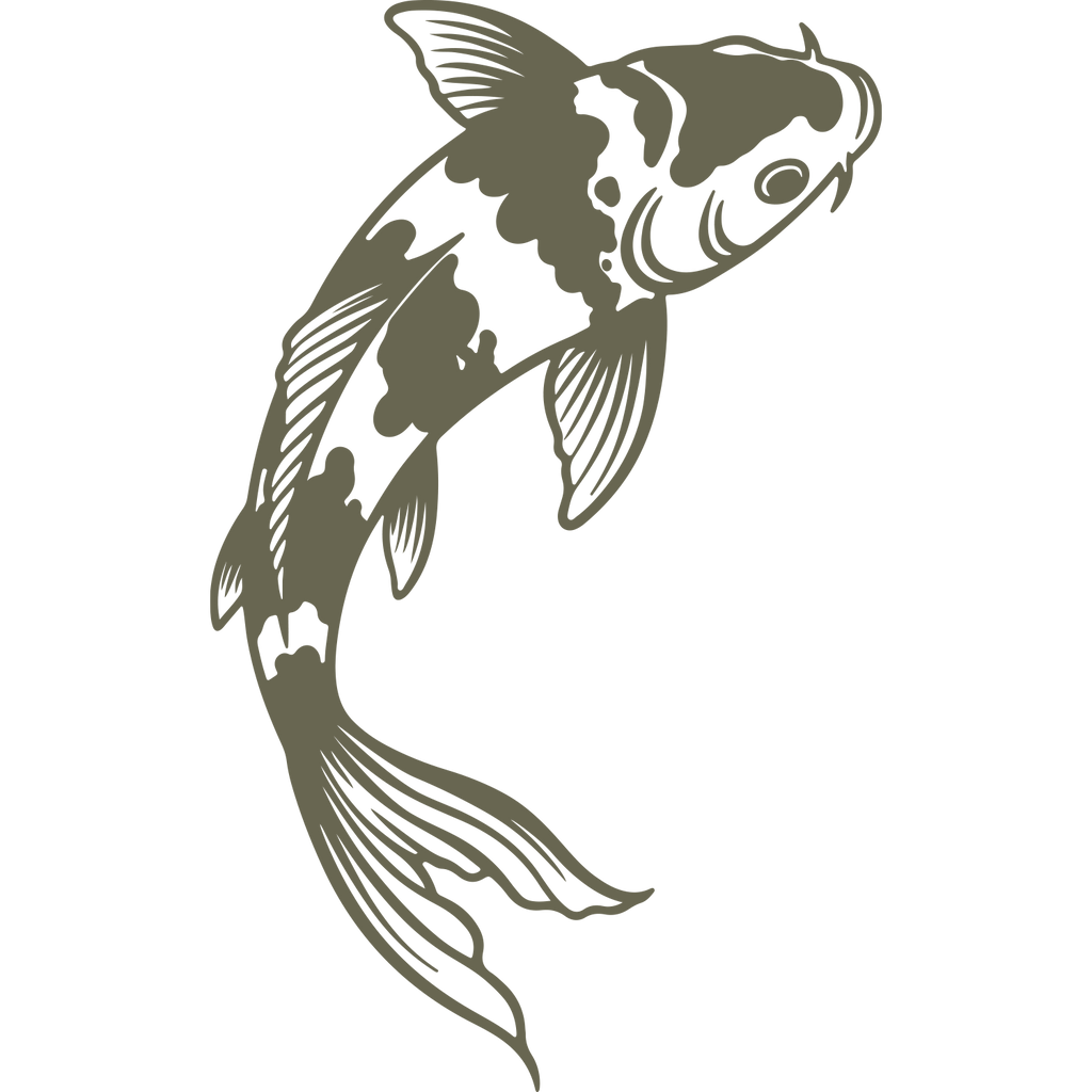 Koi Fish Delrin Leather Stamp
