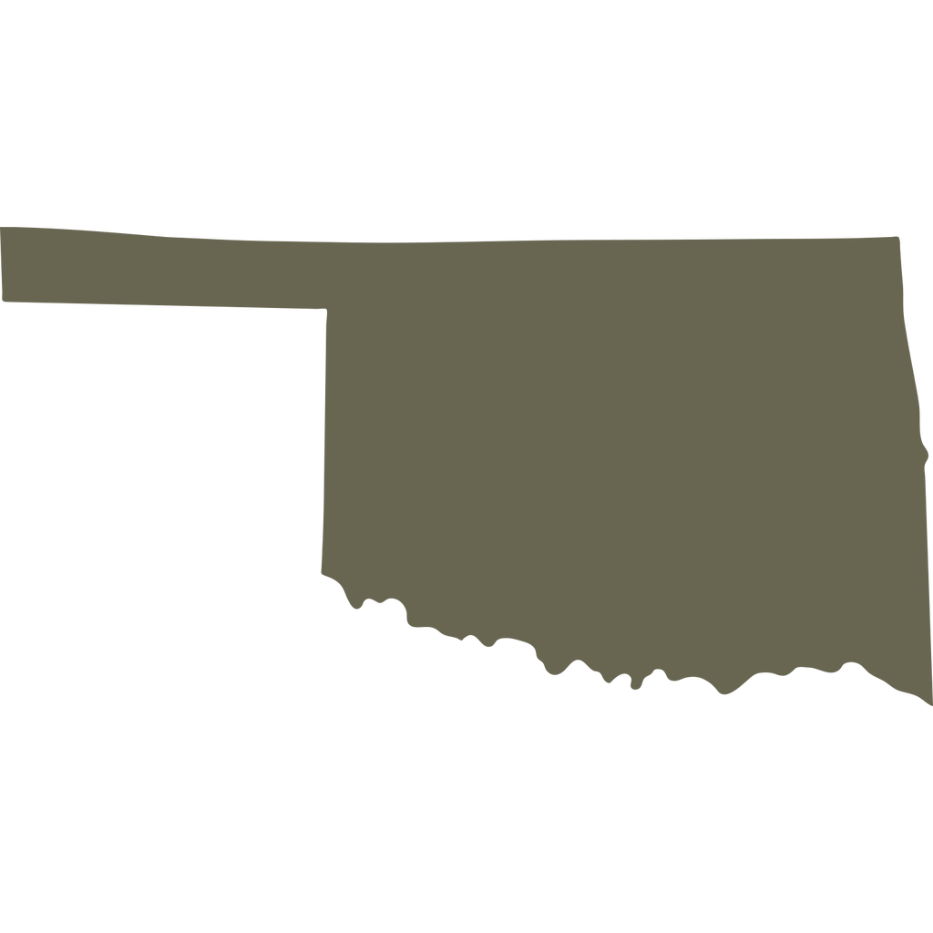 Oklahoma State Shape Delrin Leather Stamp