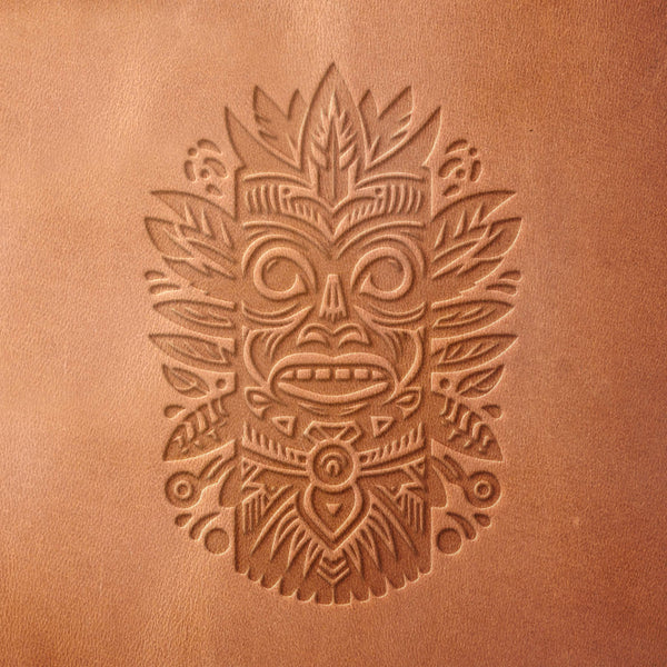 Tiki Head Delrin Leather Stamp