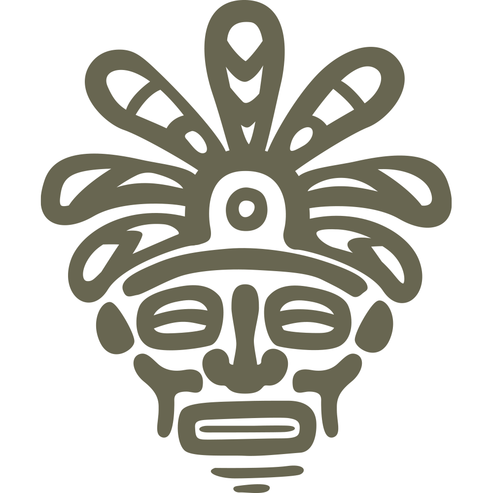 Aztec Face Delrin Leather Stamp