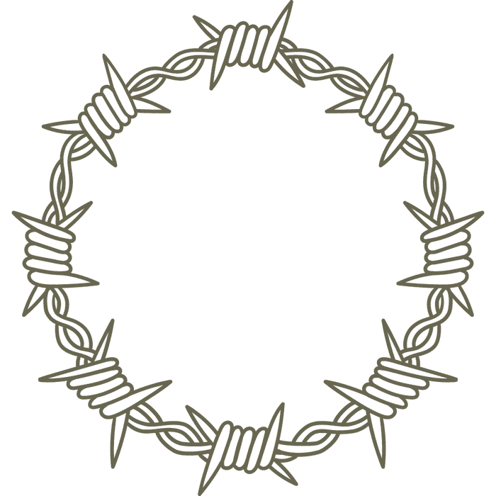 Barbed Wire Border Delrin Leather Stamp