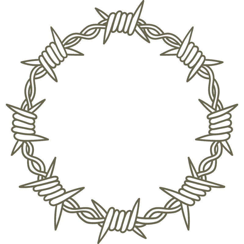 Barbed Wire Border Delrin Leather Stamp