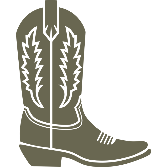 Cowboy Boot Delrin Leather Stamp