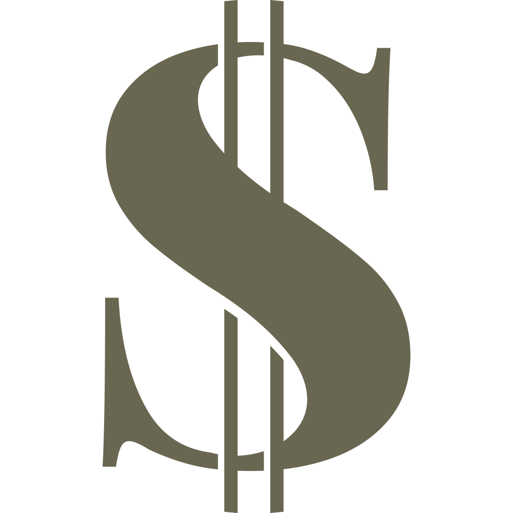 Dollar Sign $ Delrin Leather Stamp