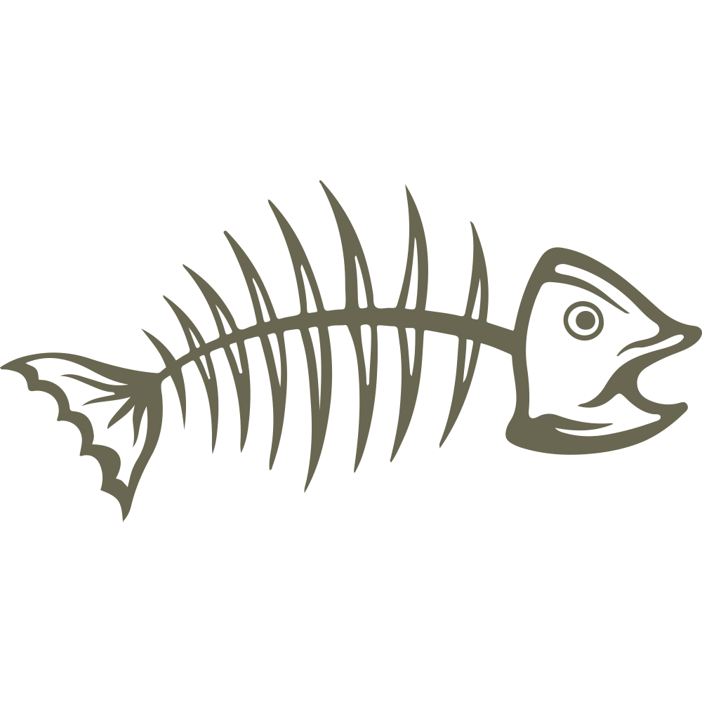 Fish Bones Delrin Leather Stamp