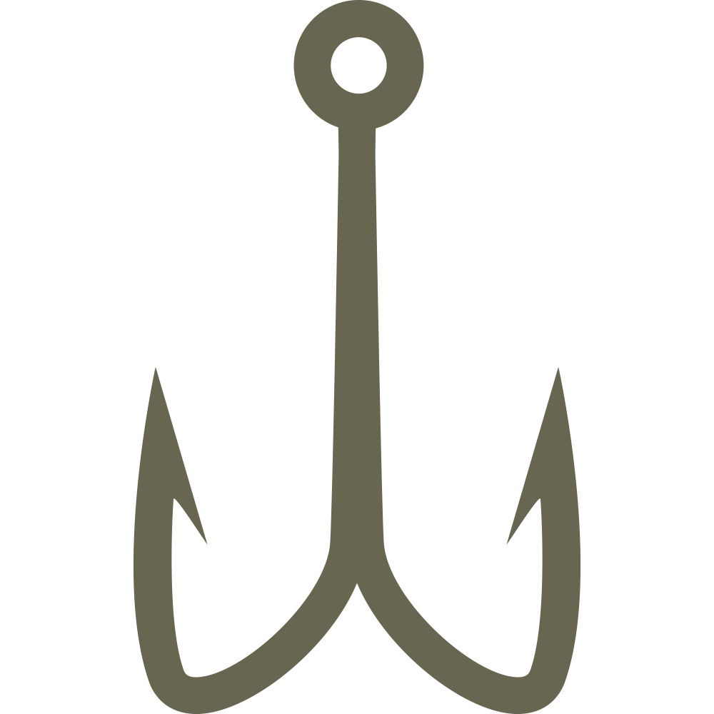 Fish Hook Delrin Leather Stamp