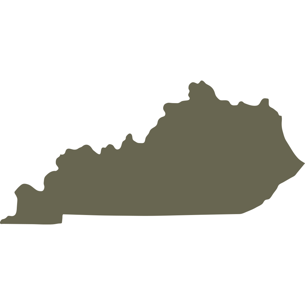 Kentucky State Shape Delrin Leather Stamp