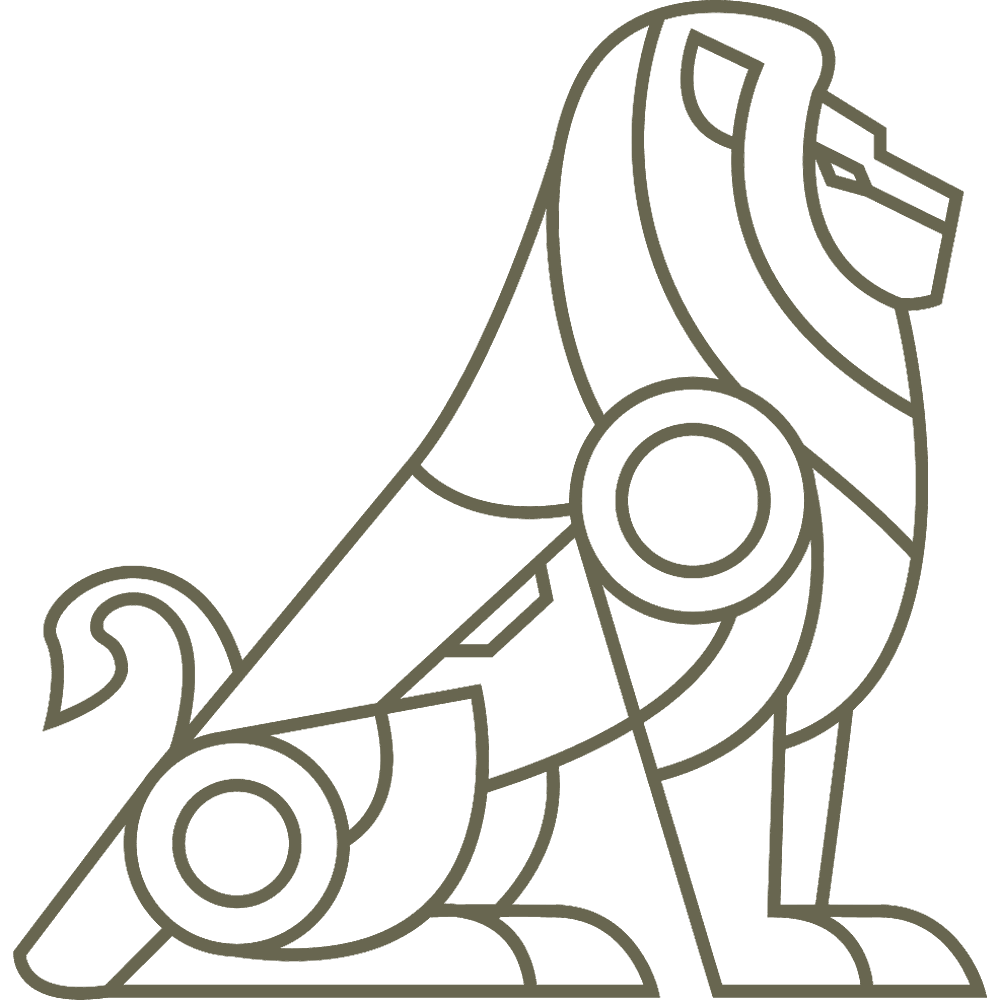 Lion Line Art Delrin Leather Stamp