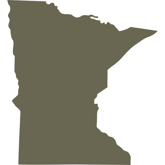 Minnesota State Shape Delrin Leather Stamp