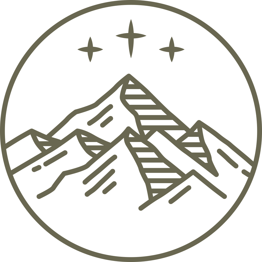 Mountain and Stars Delrin Leather Stamp