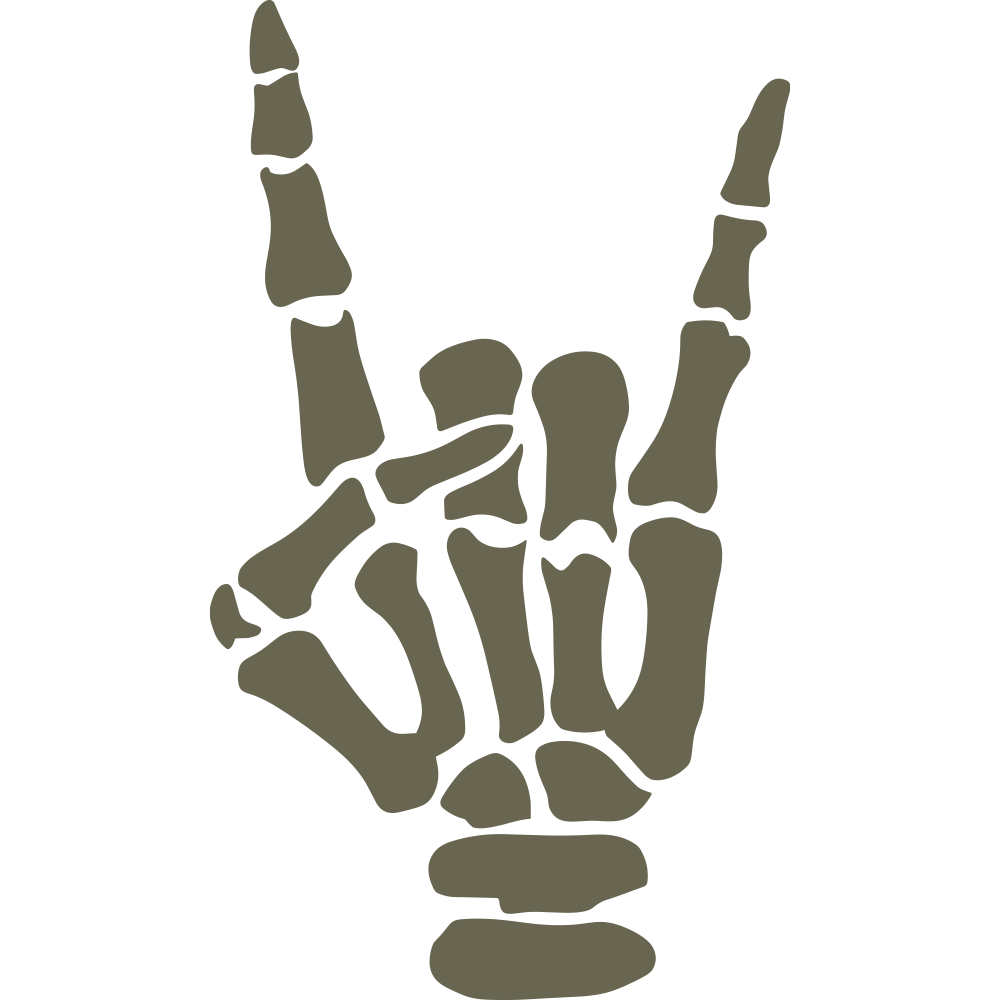 Skeleton Hand Delrin Leather Stamp